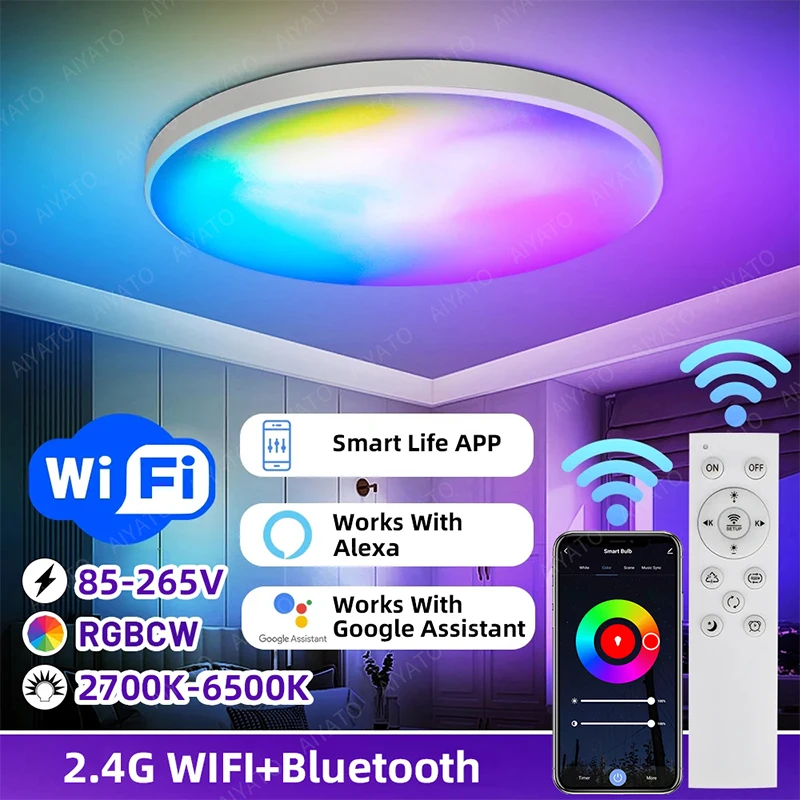 Tuya-Smart-Luz-de-teto-LED-redonda-regul-vel-sincroniza-o-de ...
