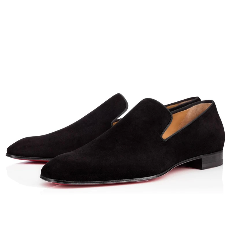 The Rossi S - Red Bottom Classic Suede Leather Loafers – Ashour Shoes