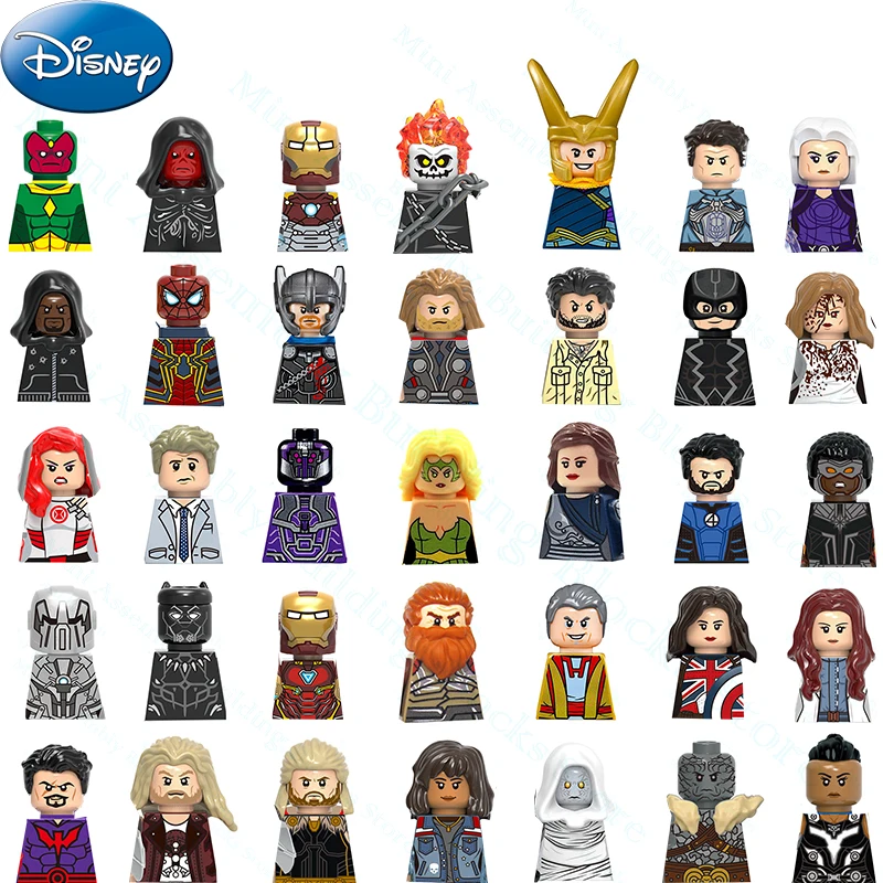 Disney Marvel Building Blocks Loki Doctor Strange Bee Lady Thor Mini ...