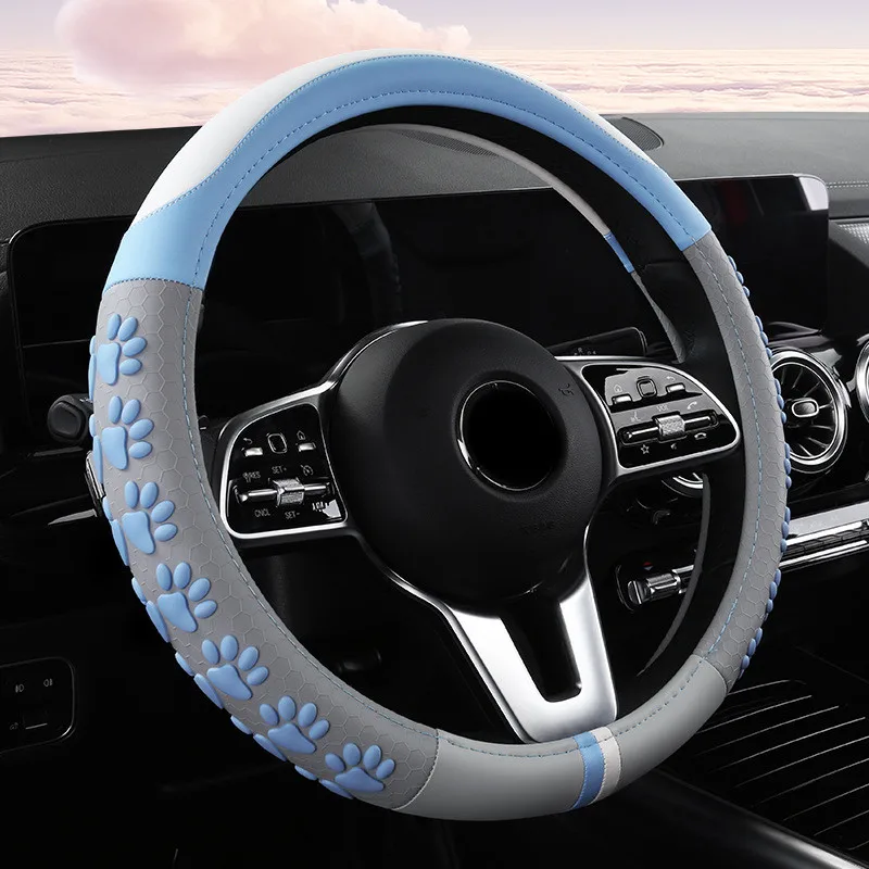 Silicone-Car-Steering-Handle-Cover-Wear-Resistant-Anti-Slip-Tire-Tread ...