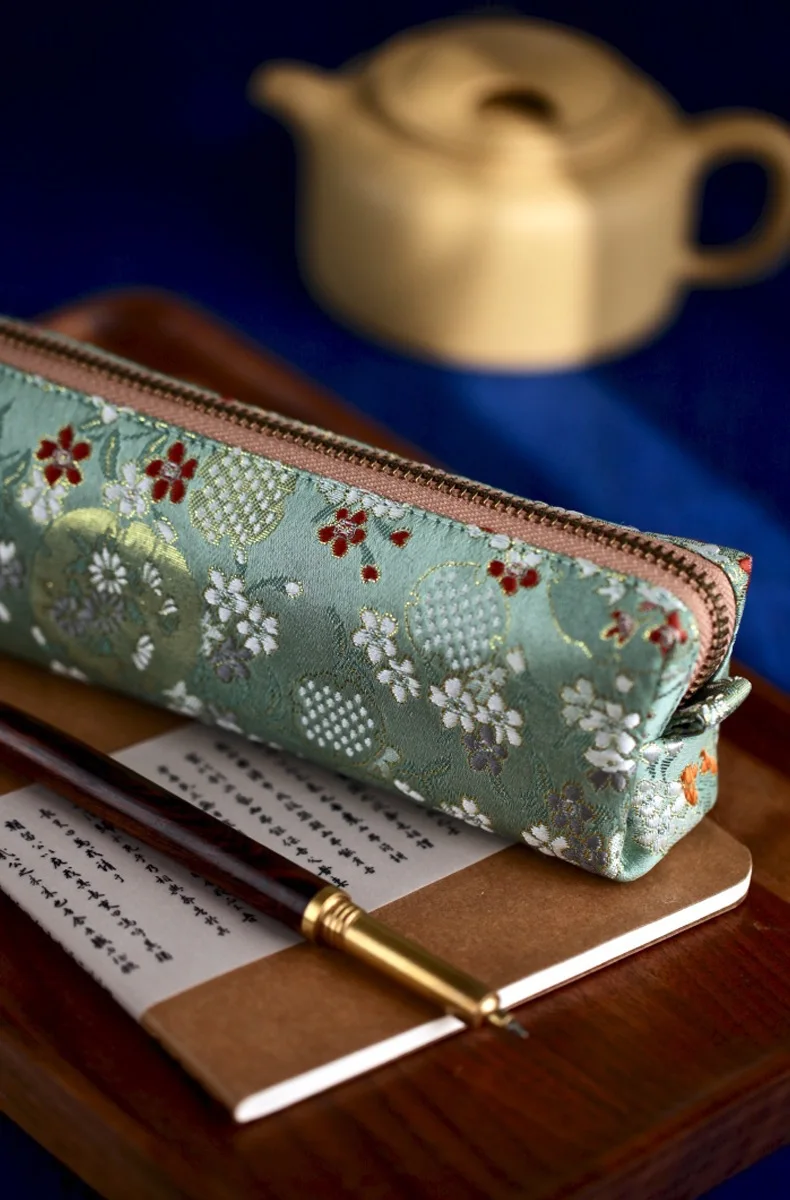 Trousse à stylo,Sac à Crayons Brodé Chinois,Créatif,Élégant,Cadeau pour ...