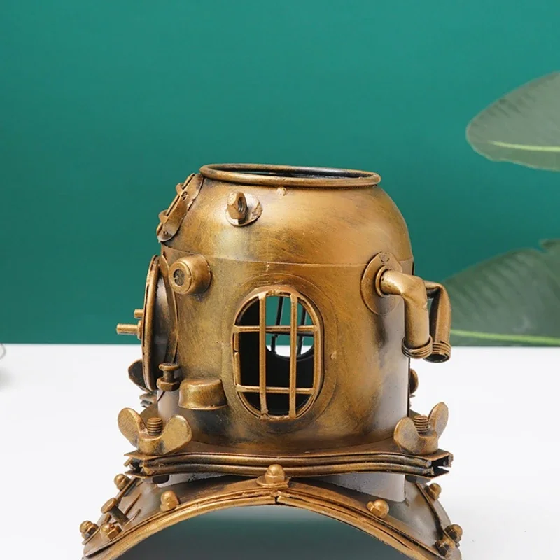 Iron-Model-Decoration-Steampunk-Diving-Helmet-Pen-Holder-Artistic-Sense ...