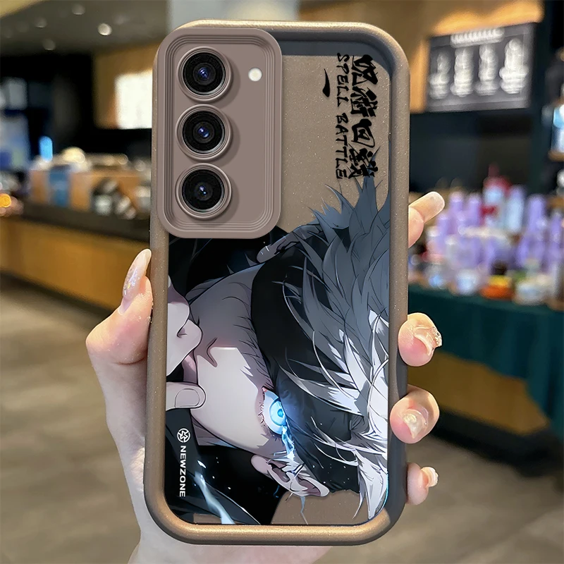 Jujutsu Kaisen Anime TPU Non-Slip Phone Case for Galaxy A10S (Brown B)