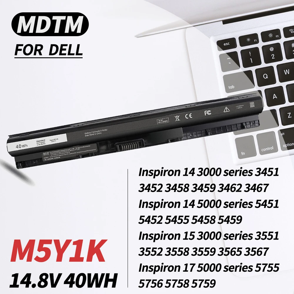 M5Y1K 14,8 V 40 Wh-Batterie d'ordinateur portable pour Dell Tystro ...