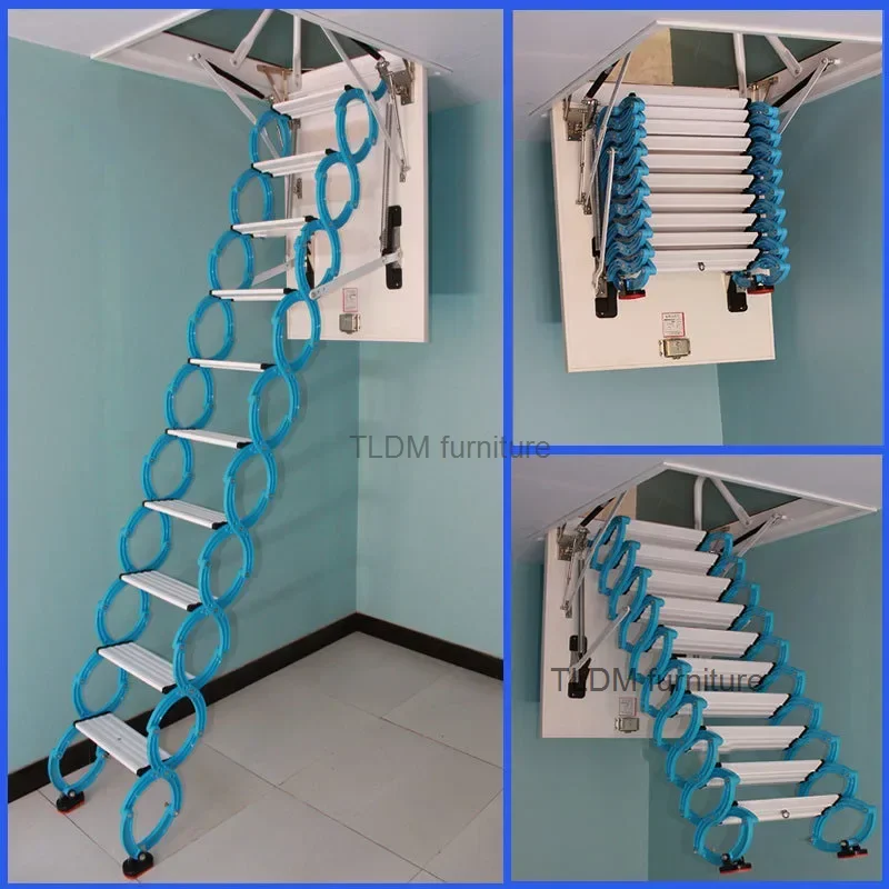 Wall-mounted-Ladders-Attic-Retractable-Stairs-Lifting-Indoor-and ...