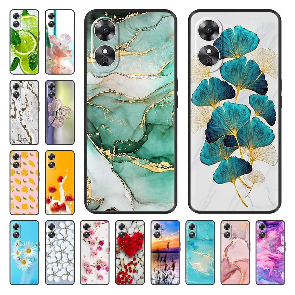 For-Oppo-A17-Case-A-17-4G-6-56-inch-Soft-Silicone-Phone-Cover ...