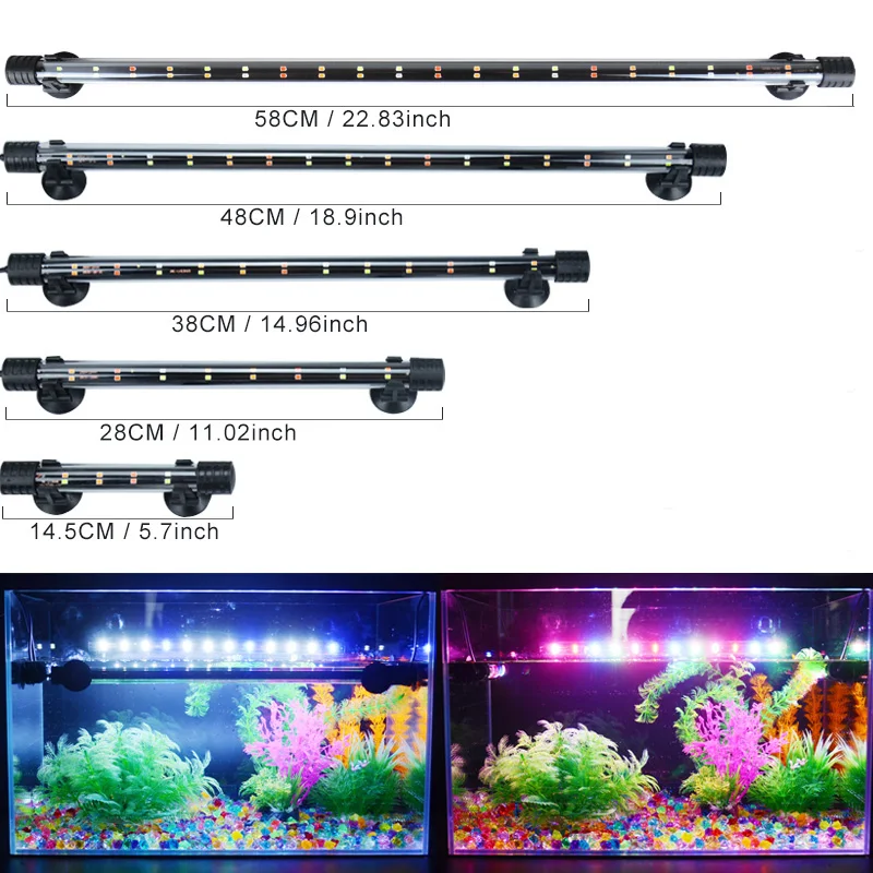 14-58CM-Aquarium-Light-Fish-Tank-Submersible-Light-Lamp-Waterproof ...