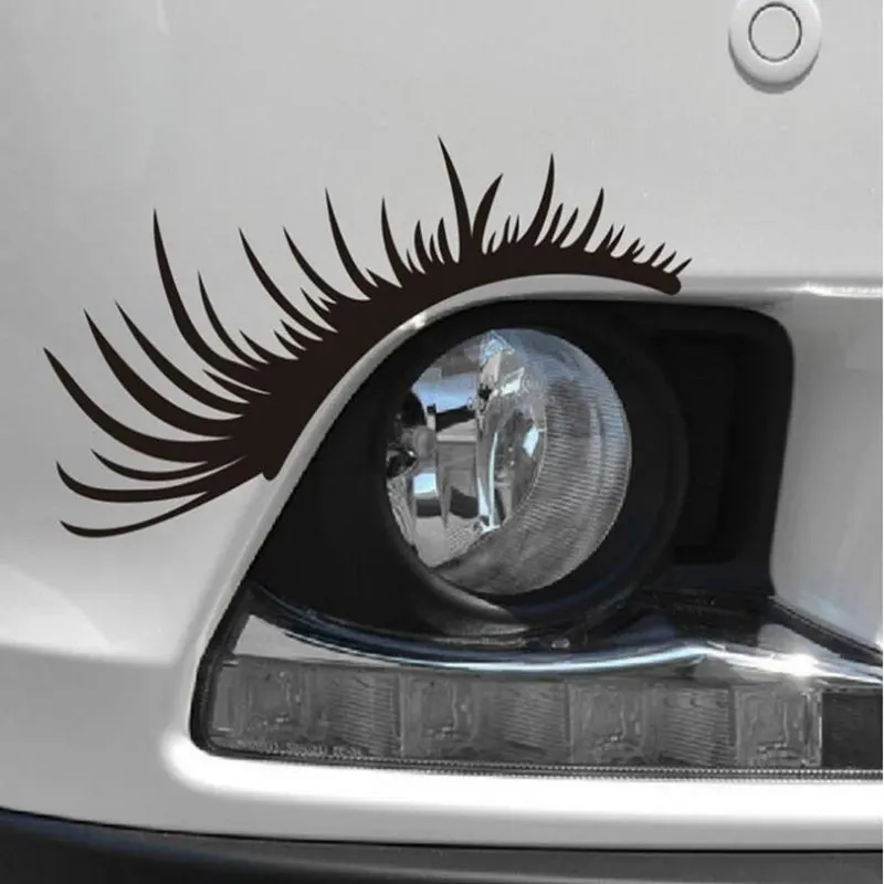 1Pair-3D-Charming-Eyelashes-Car-Sticker-Fake-Eye-Lash-Car-Headlight ...