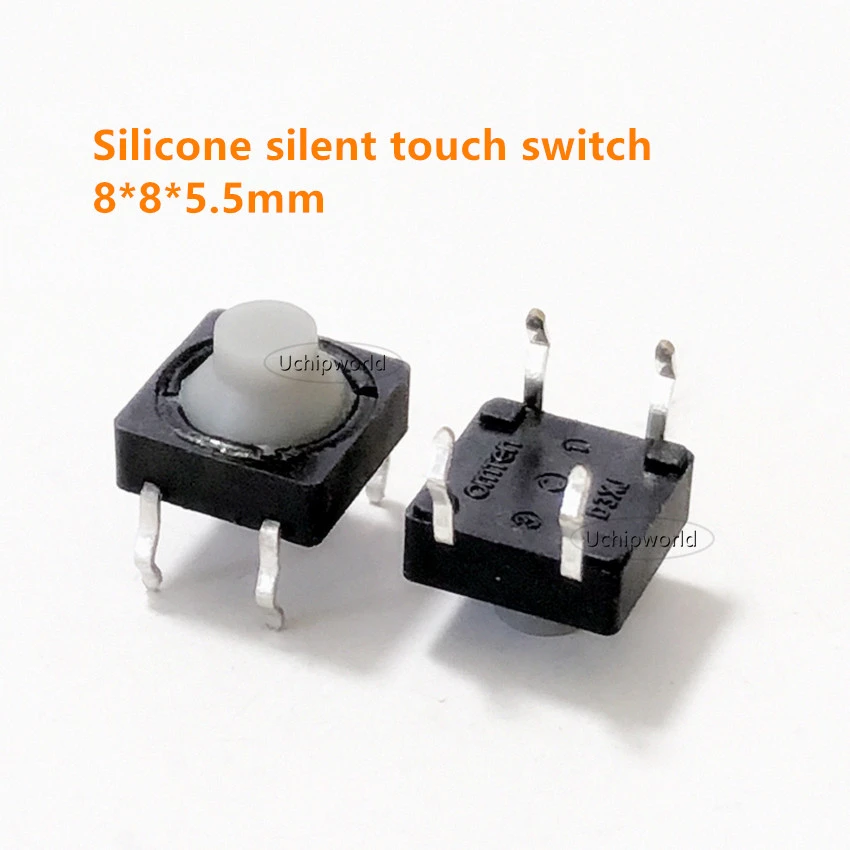 Micro switch Tact switch 8*8*5.5mm 8x8x5.5mm 4P DIP Silicone silent ...