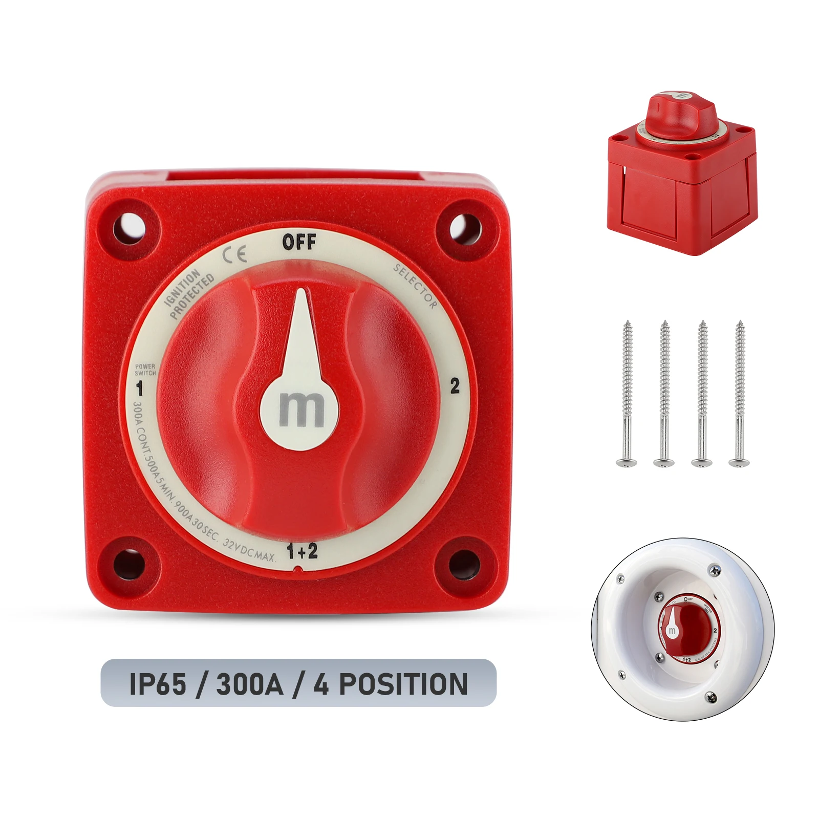 3-4-Position-Battery-Mass-Switch-Dual-Circuit-Cut-M-Series-Marine-Boat ...