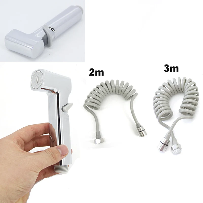 Adjustable-silver-Toilet-Bidet-Sprayer-Hand-Faucet-Shower-wc-Head-Spray ...