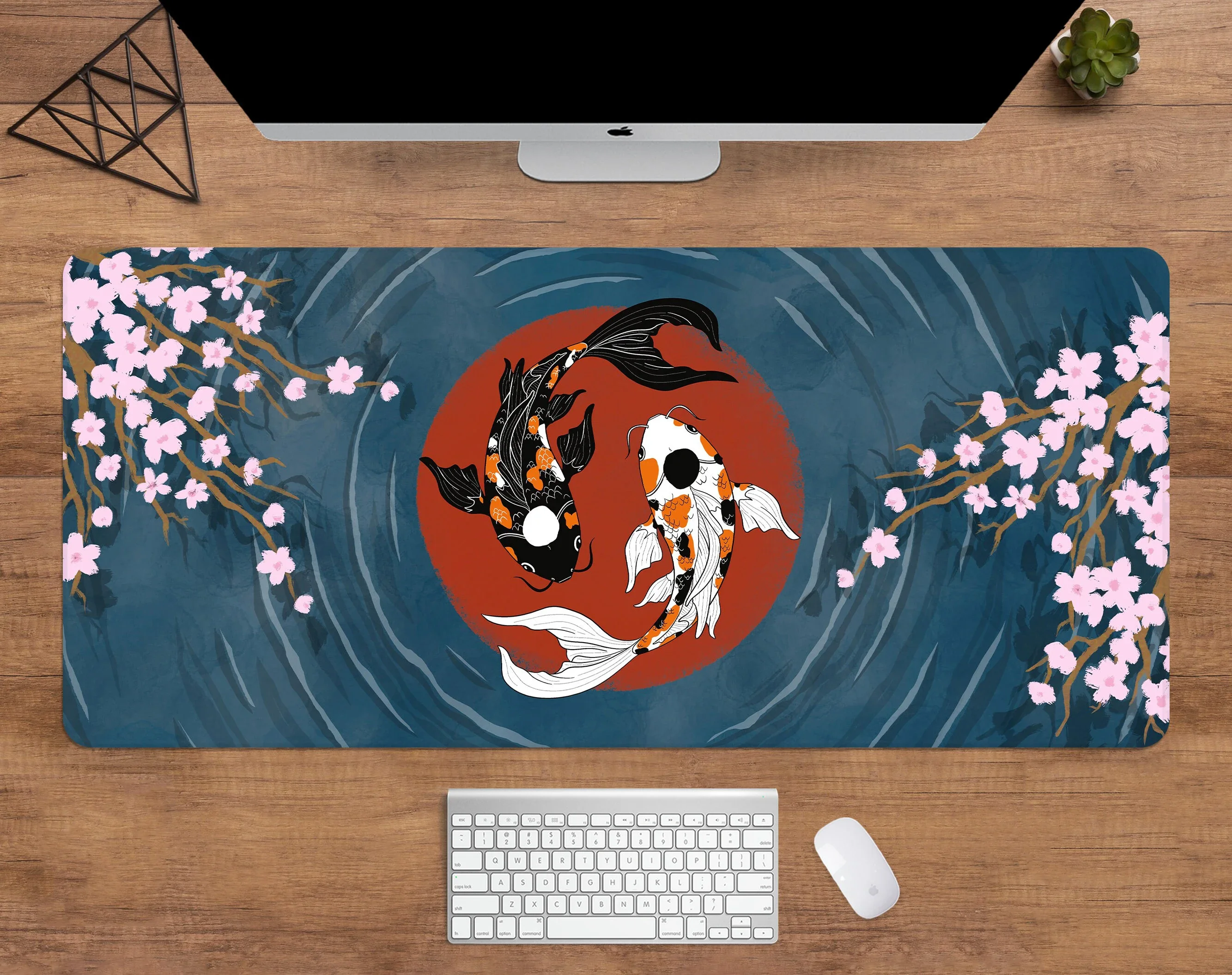 Japanese-Mousepad-Koi-Fish-Desk-Mat-XXL-Gaming-Desk-accessories-Japan ...
