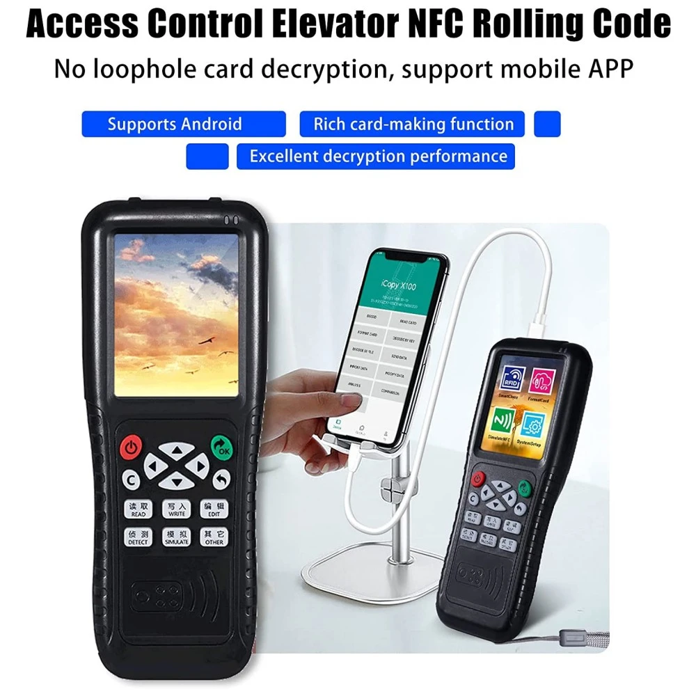 Nfc Rfid Copier Writer Smart Card Reader English Version Icopy X100 Id ...
