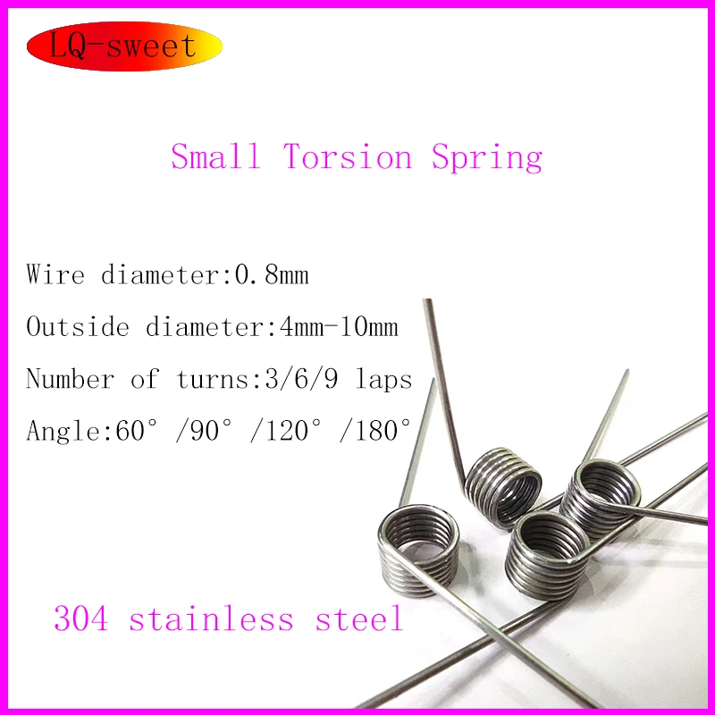 304-stainless-steel-Small-Torsion-Spring-Hairpin-Spring-180-120-90-60 ...