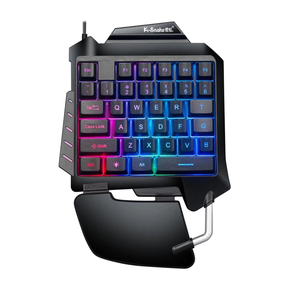NEWEST-One-Hand-Game-Mechanical-Keyboard-USB-Wired-Gaming-Portable ...