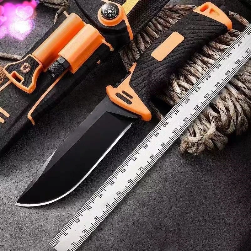 Outdoor-Straight-Knife-Tactical-Knife-Multifunctional-Knife-Outdoor ...