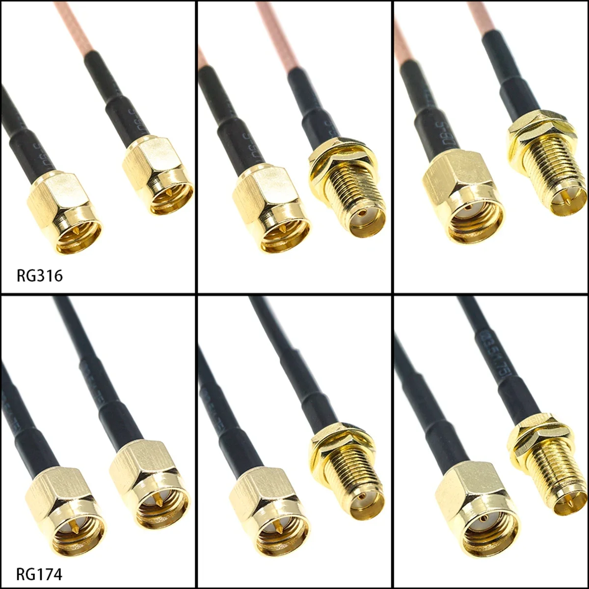SMA-Male-Female-To-SMA-Male-Female-Connector-Plug-RPSMA-Nut-Bulkhead ...