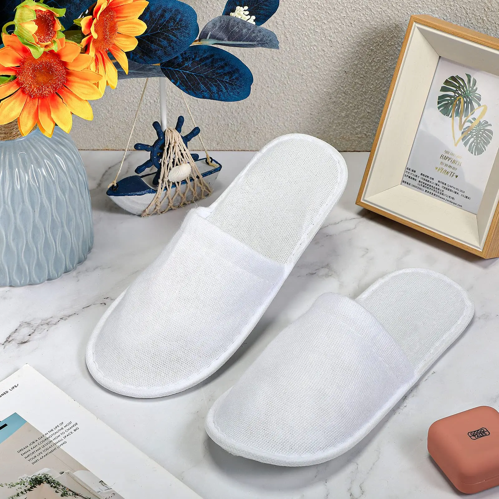 20-Pairs-Disposable-Slippers-Hotel-Travel-Slipper-Party-Home-Guest-Use ...