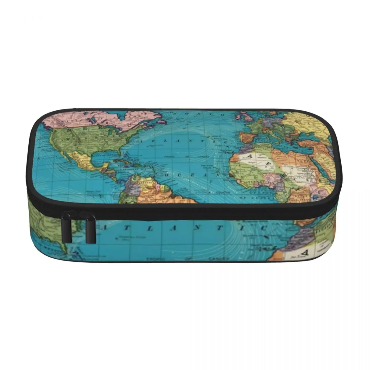 Vintage-Map-Print-Pencil-Case-The-World-1897-Cute-Large-Zipper-Pencil ...
