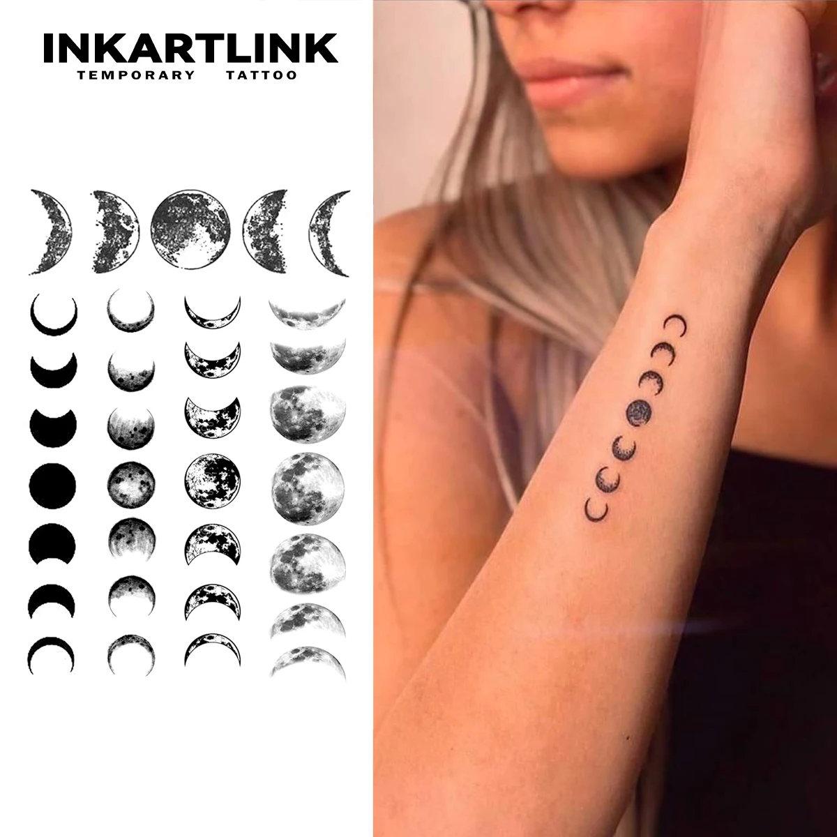 Moon temporary tattoos - Bronctattooaus.com