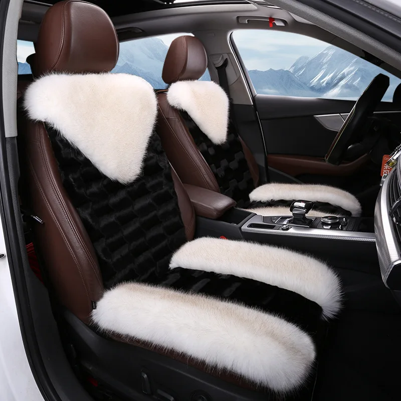 Luxury-Winter-Car-Seat-Cover-Warm-Soft-Faux-Fur-Car-Cushion-Protector ...