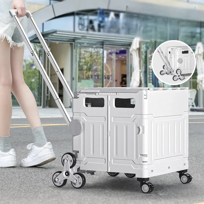 Korean-Outdoor-Folding-Portable-Shopping-Carts-Hand-Pushing-Picnic ...