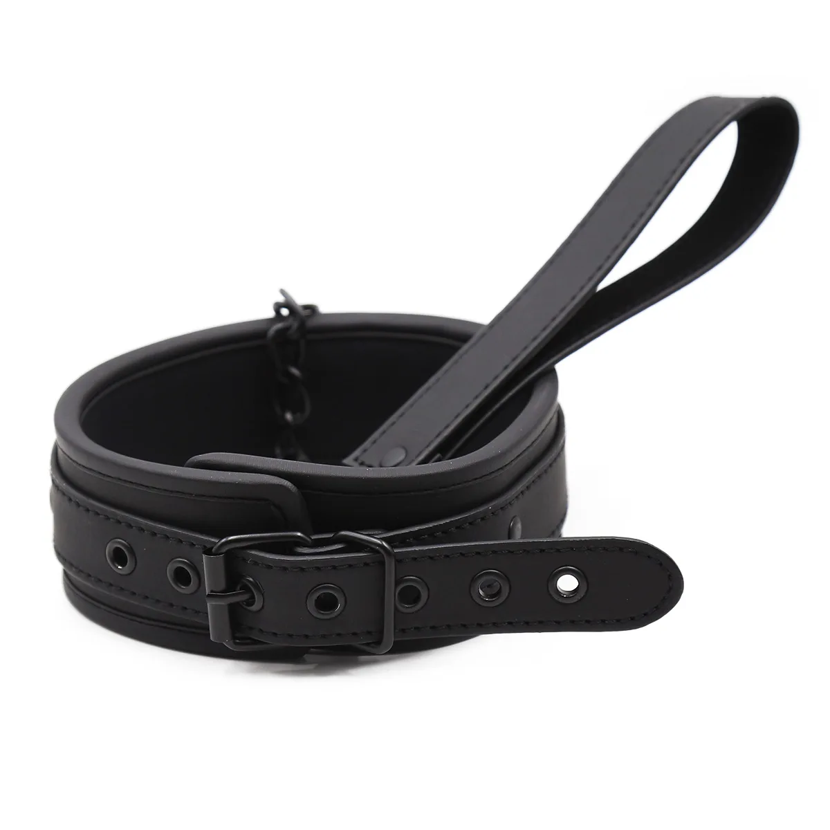 Menottes de cheville en série noire solide collier SM BDSM contraintes ...