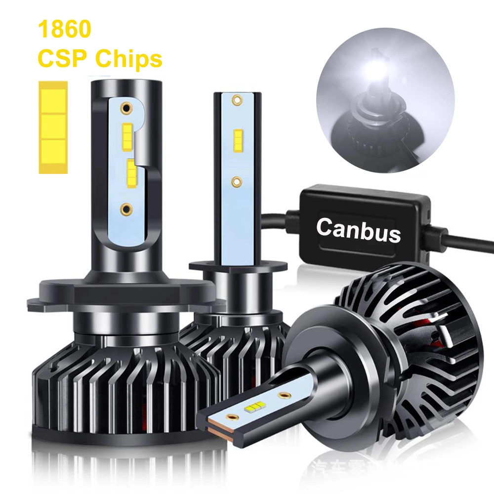 Mini-Car-bulbs-LED-H4-100W-H11-LED-H7-Canbus-H1-H3-H8H9-Car-Headlight ...