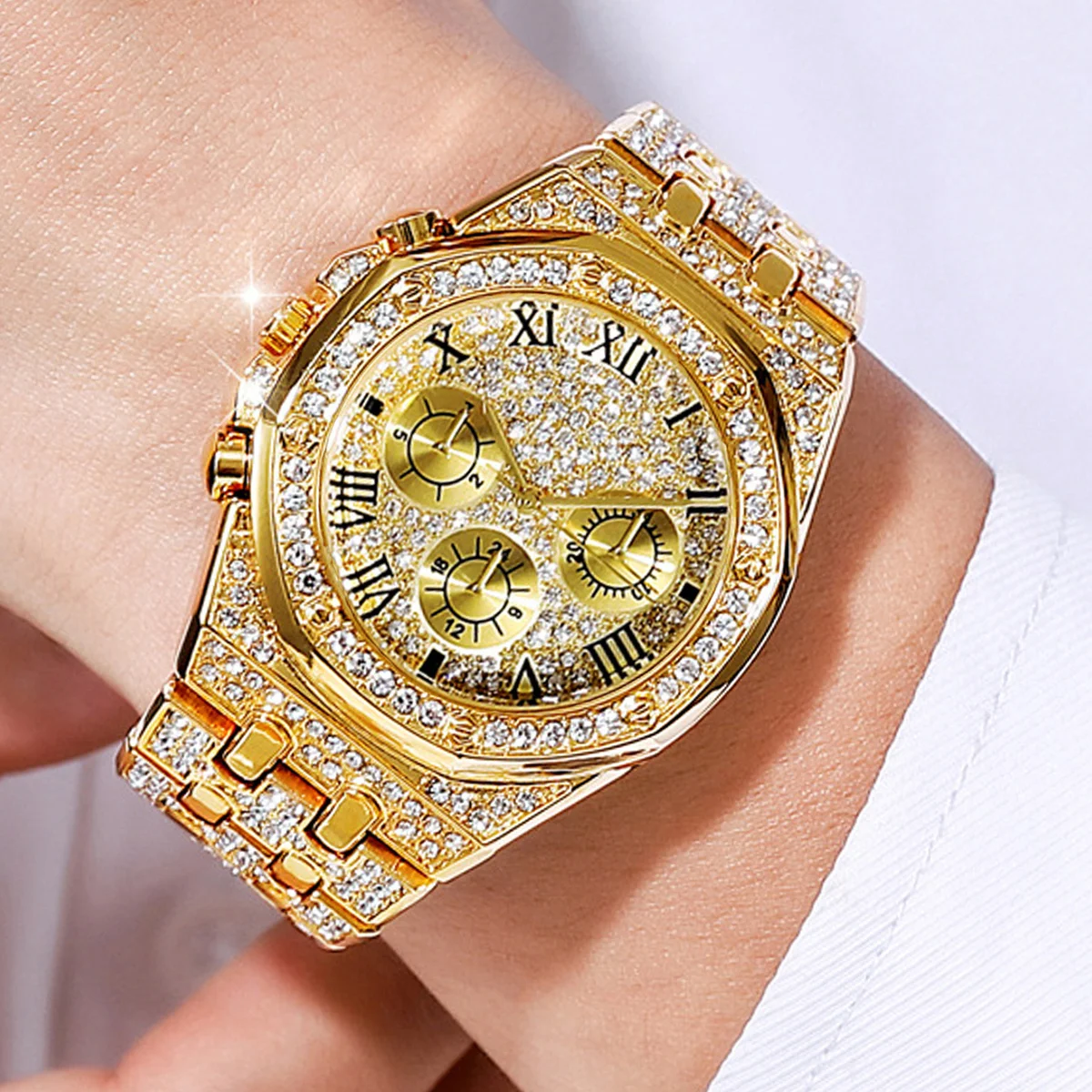 Ladies Golden Rhinestone Watch| | - AliExpress