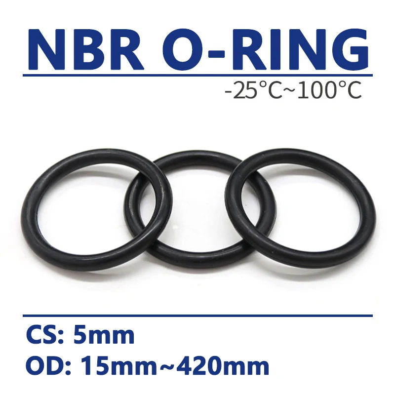 CS-5mm-O-Ring-NBR-O-Ring-Sealing-Gasket-OD-15mm-420mm-Black-Nitrile ...
