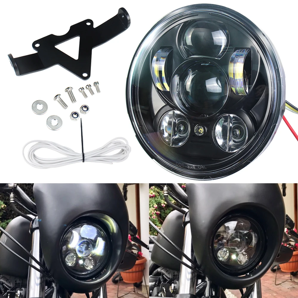5.75 inch LED Headlight for Yamaha Bolt Raider Stryker SCR950 Warrior ...