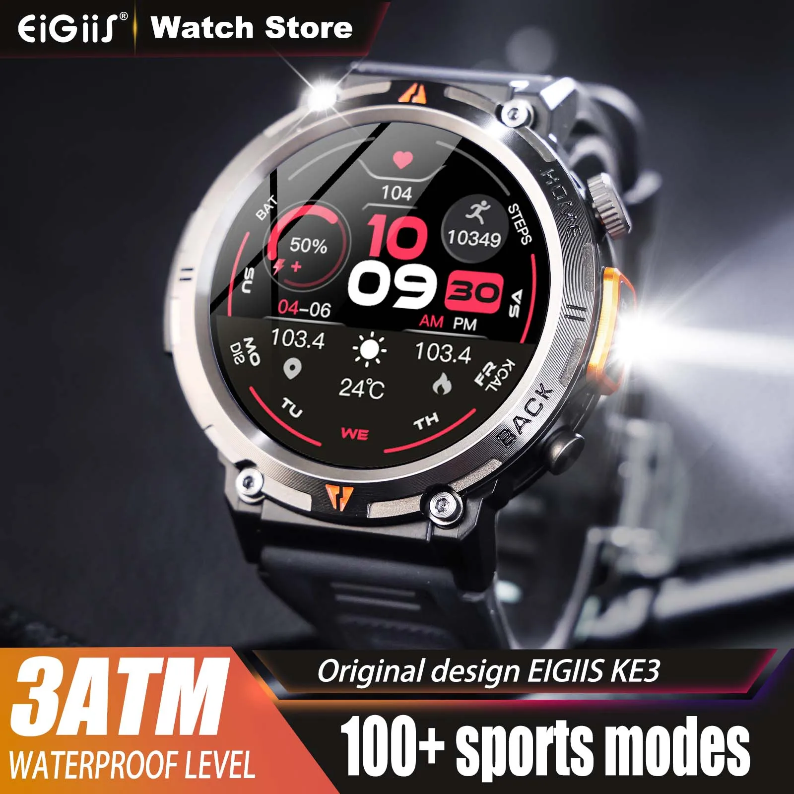 EIGIIS-KE3-Smart-Watch-3ATM-Waterproof-Original-Design-For-Men-Bluetooth-Call-Health-Monitor ...