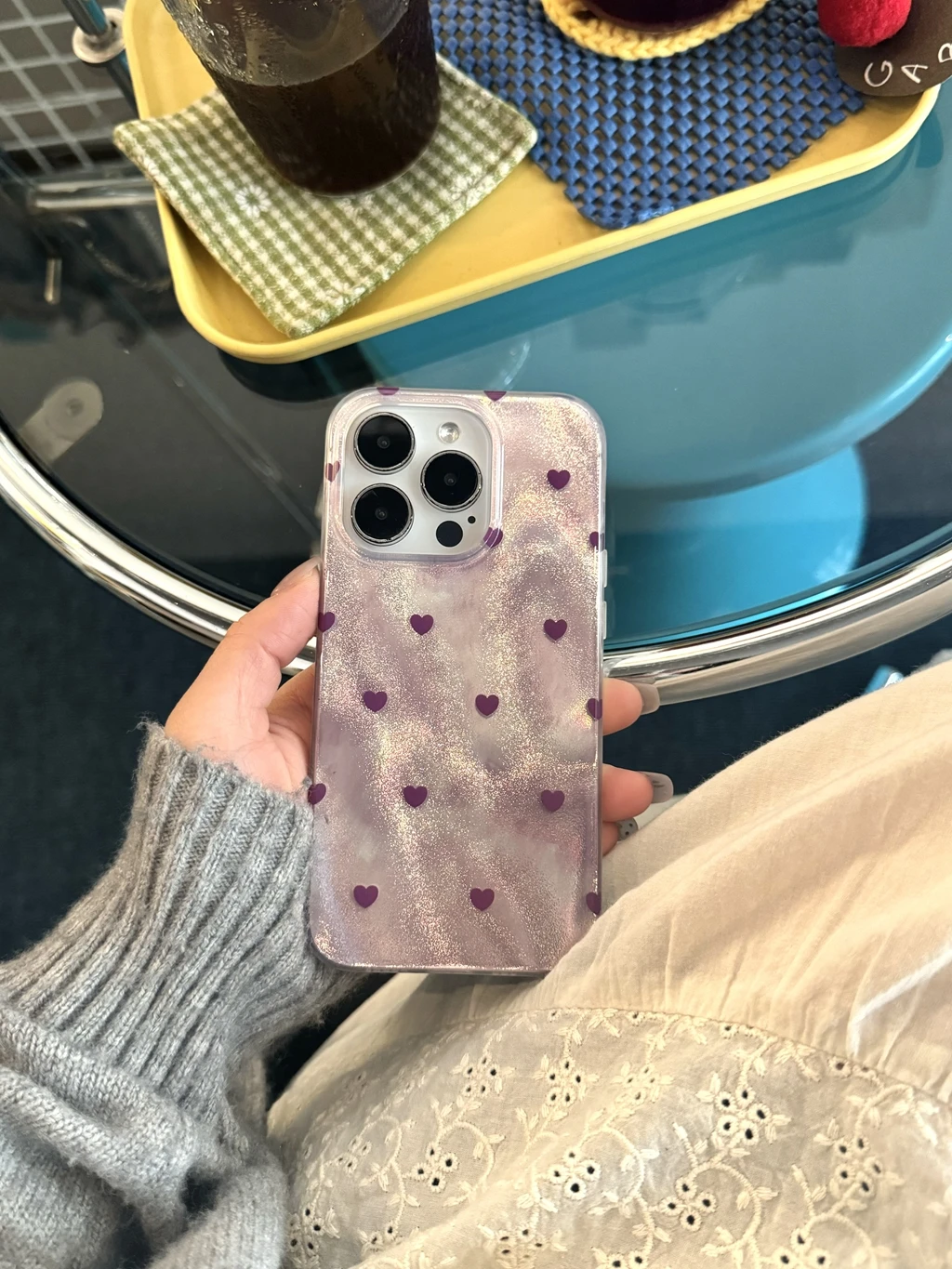 Ins-Full-Screen-Purple-Love-Illusory-Color-Water-Ripple-Shockproof ...