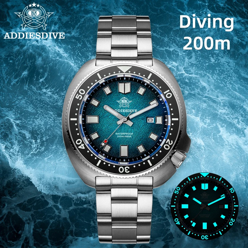 ADDIESDIVE AD2511 Relojes de cuarzo para hombre Cristal de zafiro Bisel ...