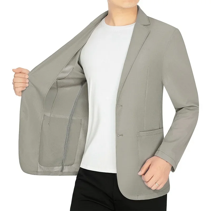 New-Summer-Men-Mesh-Breathable-Blazers-Jackets-High-Quality-Male-Quick ...