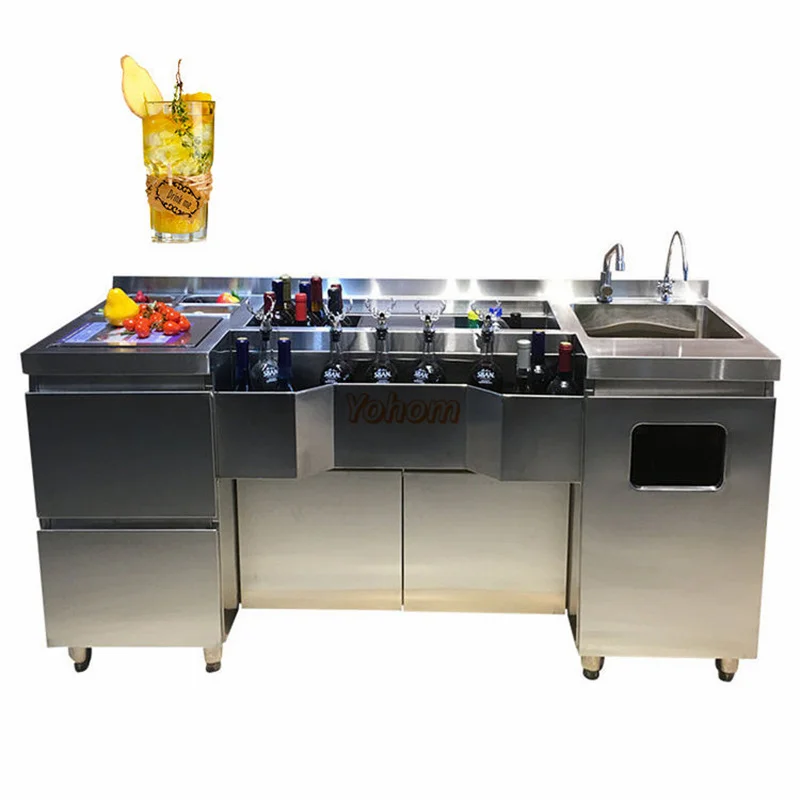 Customized-Standard-304-Stainless-Steel-Portable-Bar-Bartender-Table ...