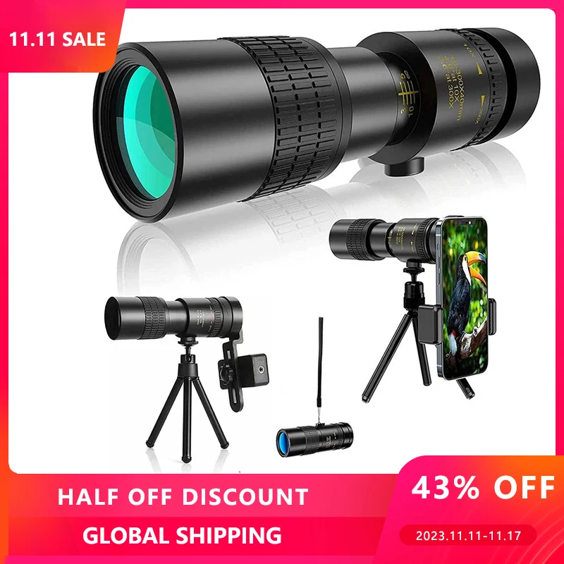Powerful-300x30-HD-Monocular-Telescope-Long-Range-Zoom-With-Tripod ...