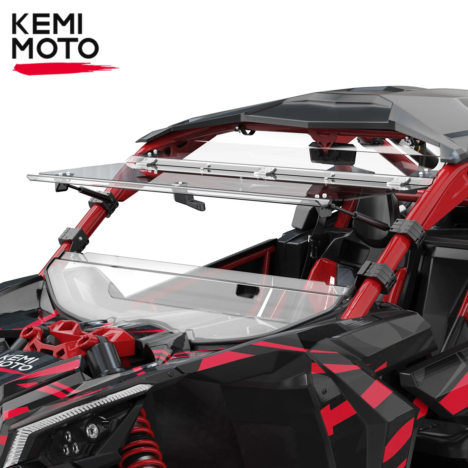Kemimoto Utv Pc Flip Windshield For Can-am Maverick X3 & X3 Max Scratch ...