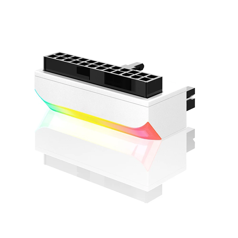 ATX 24Pin to 90/180 Degree Power Plug Adapter 5V Synchronization ARGB ...