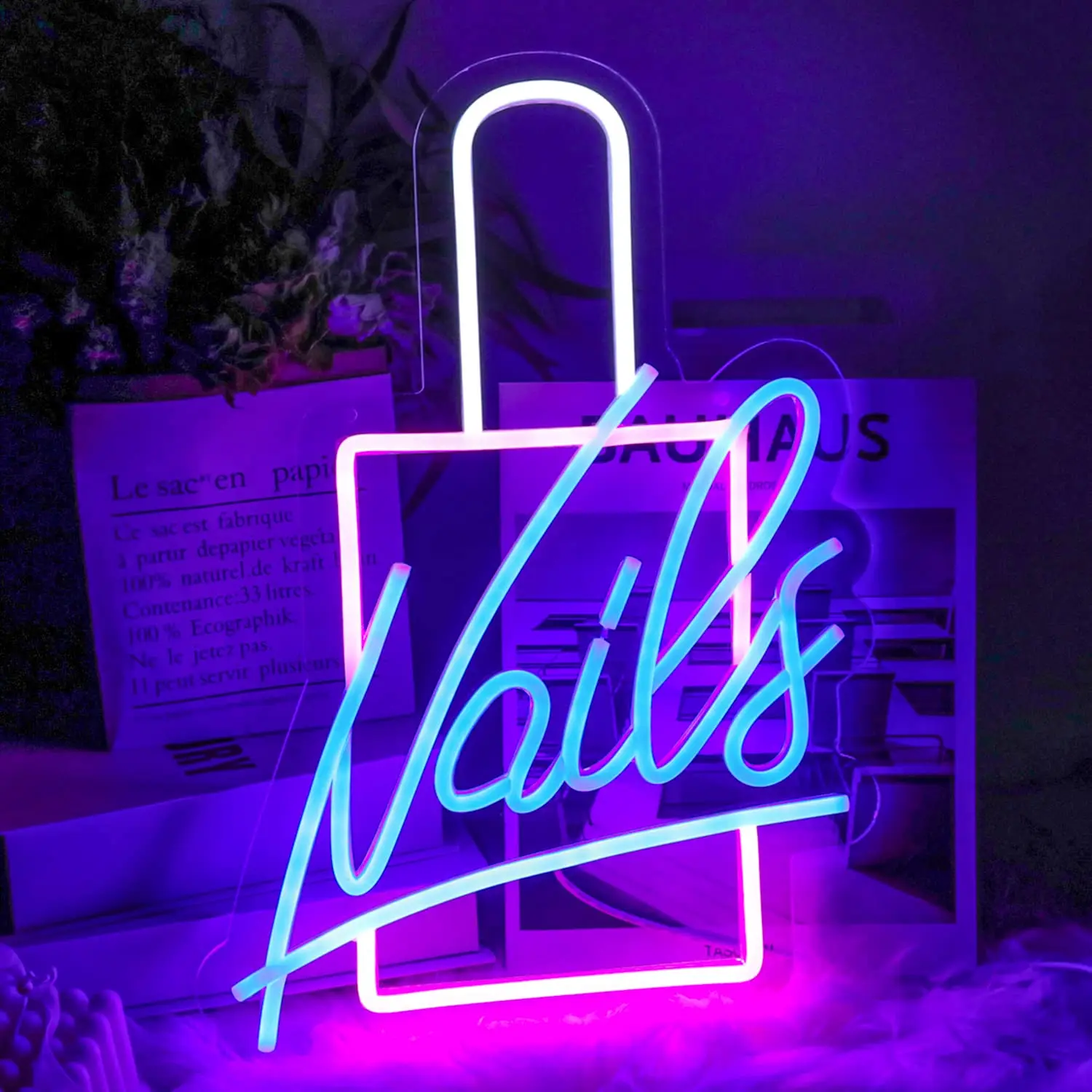 Nails-Neon-Sign-Led-Neon-Light-Up-Sign-for-Wall-Decor-Usb-Neon-Lights ...