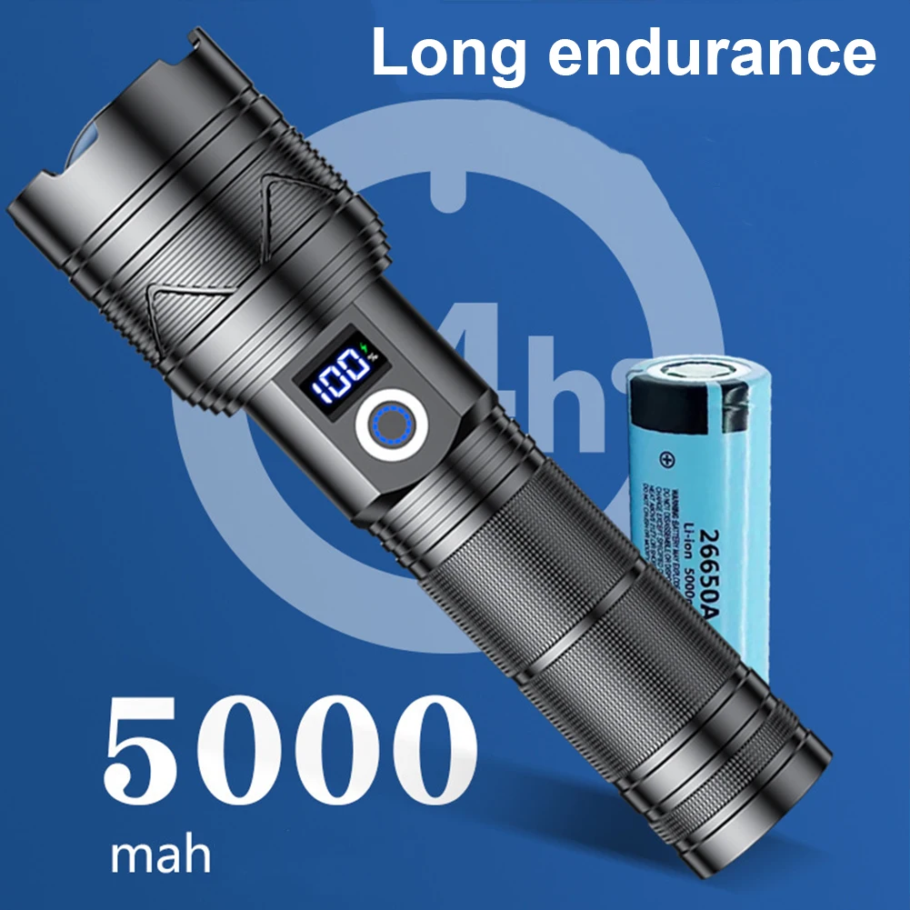 20W-LED-Ultra-long-Distance-LEP-Flashlight-USB-Rechargeable-Super ...