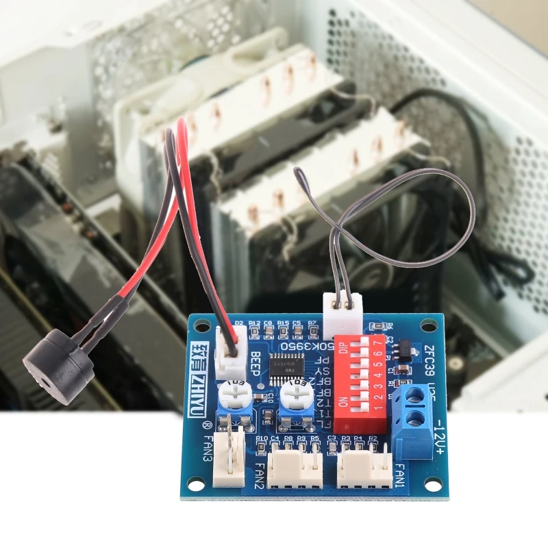 12V-PC-CPU-Fan-Temperature-Control-PWM-Speed-Controller-Module-Alarm ...