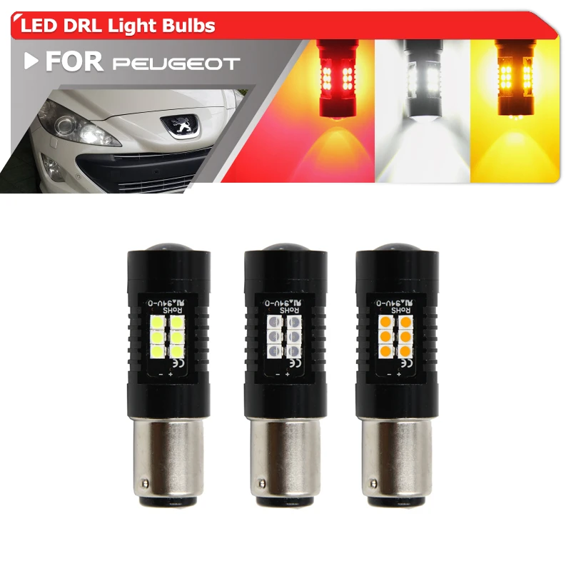 2x Canbus P21/5w Led Car 1157 Bay15d Projector Lights For Peugeot 408 ...