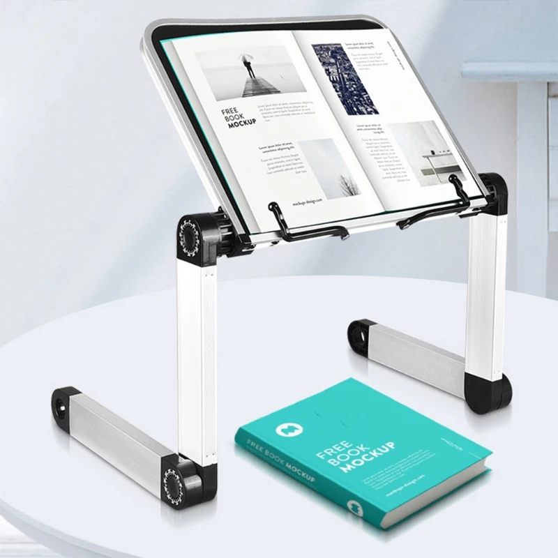 Adjustable-Foldable-Reading-Book-Stand-Holder-with-Paper-Clips-Bookcase ...
