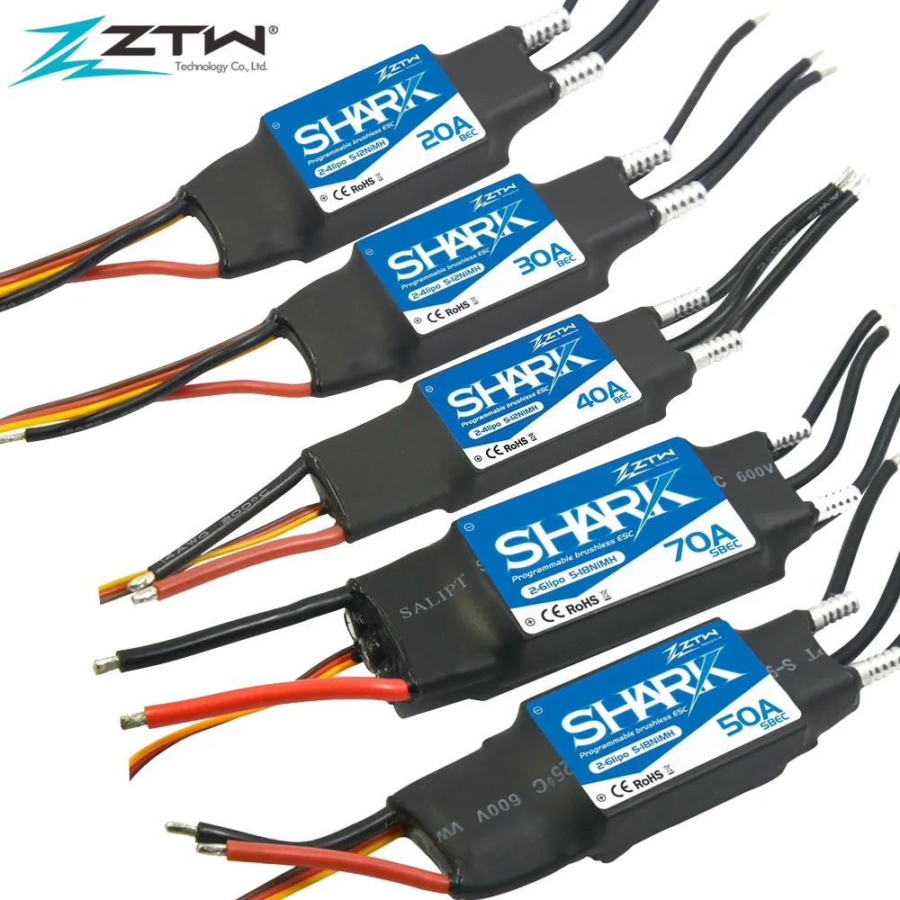 Ztw Shark Dual Way 20a 30a 40a 50a 60a 70a 80a Bec Waterproof Brushless ...