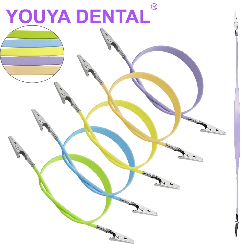 1Pcs Dental Silicone Scarf Clips Chain Napkin Holder Colourful Bib Clip ...