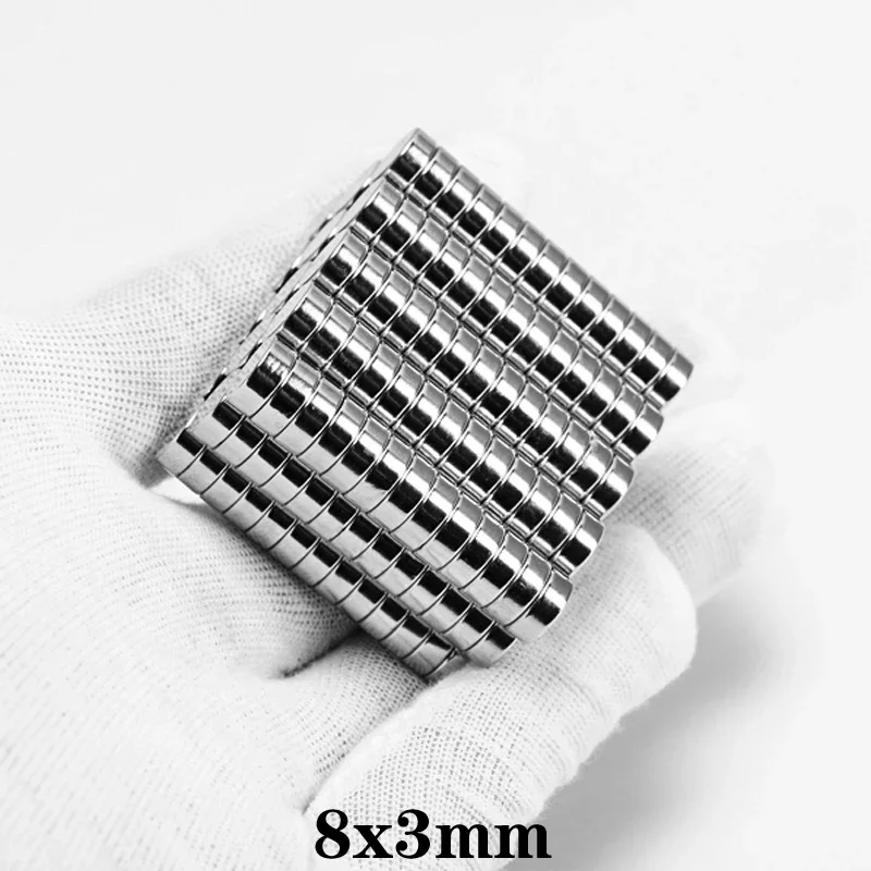 8x3mm Powerful Magnets Strong Round Magnets For Fridge, DIY, Building ...