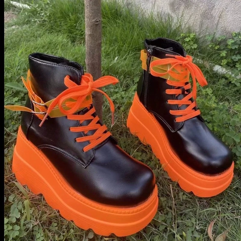 Cosplay Platform High Wedges Heels | Boots Platform Wedge Gothic ...