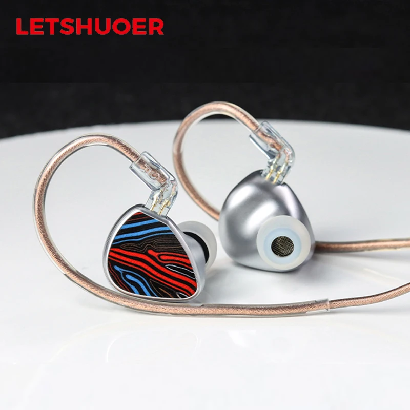 Shuoer EJ07M 10mm Dynamic EST Electrostatic BA Hybrid IEM Headphones HiFi In Ear Earphone 0.78 ...