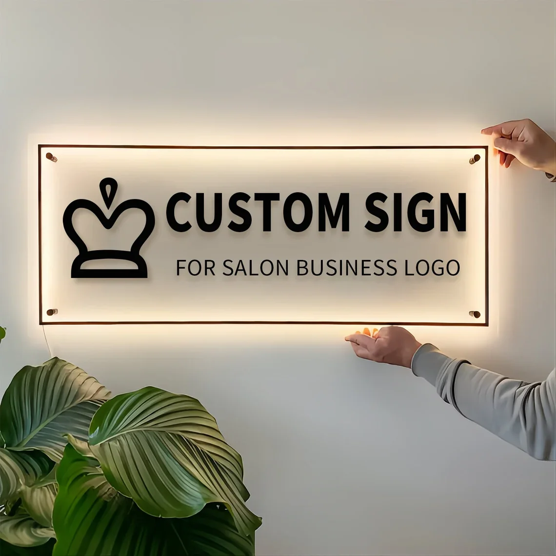 Custom-Business-Logo-3D-Beauty-Nails-Hair-Studio-Acrylic-Signs-3D ...
